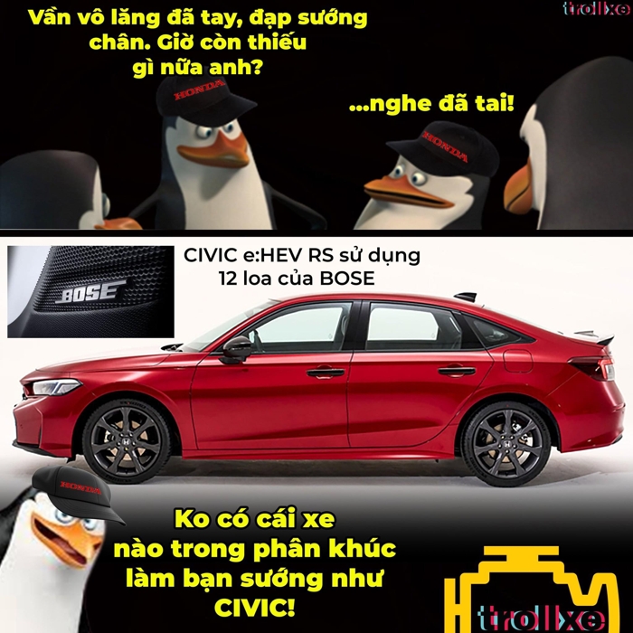 Theo nghiên cứu của TROLL XE, có đến 69,9% chủ Civic thích ở bên xe hơn ...